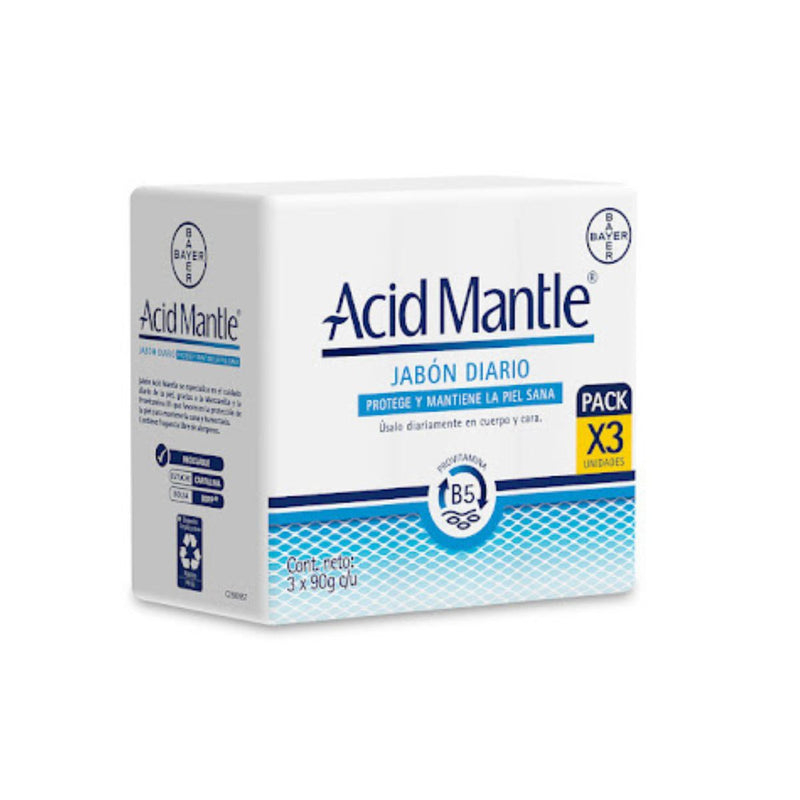 Acid Mantle Jabon X3: Limpieza Dermatológica con Manzanilla
