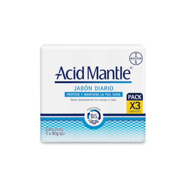 Acid Mantle Jabon X3: Limpieza Dermatológica con Manzanilla