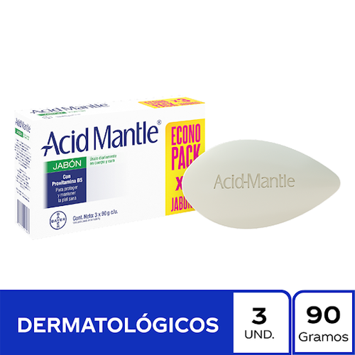 Acid Mantle Jabon X3: Limpieza Dermatológica con Manzanilla